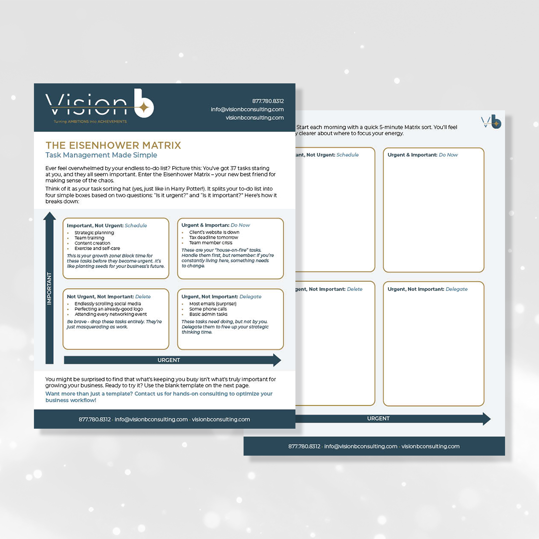 Eisenhower Matrix – Time Management Guide – VisionB Consulting